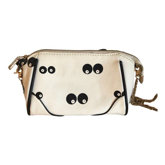 jing Pin PiJu | Bags | Jingpinpiju White Black Bag Leather Bow Tassel ...
